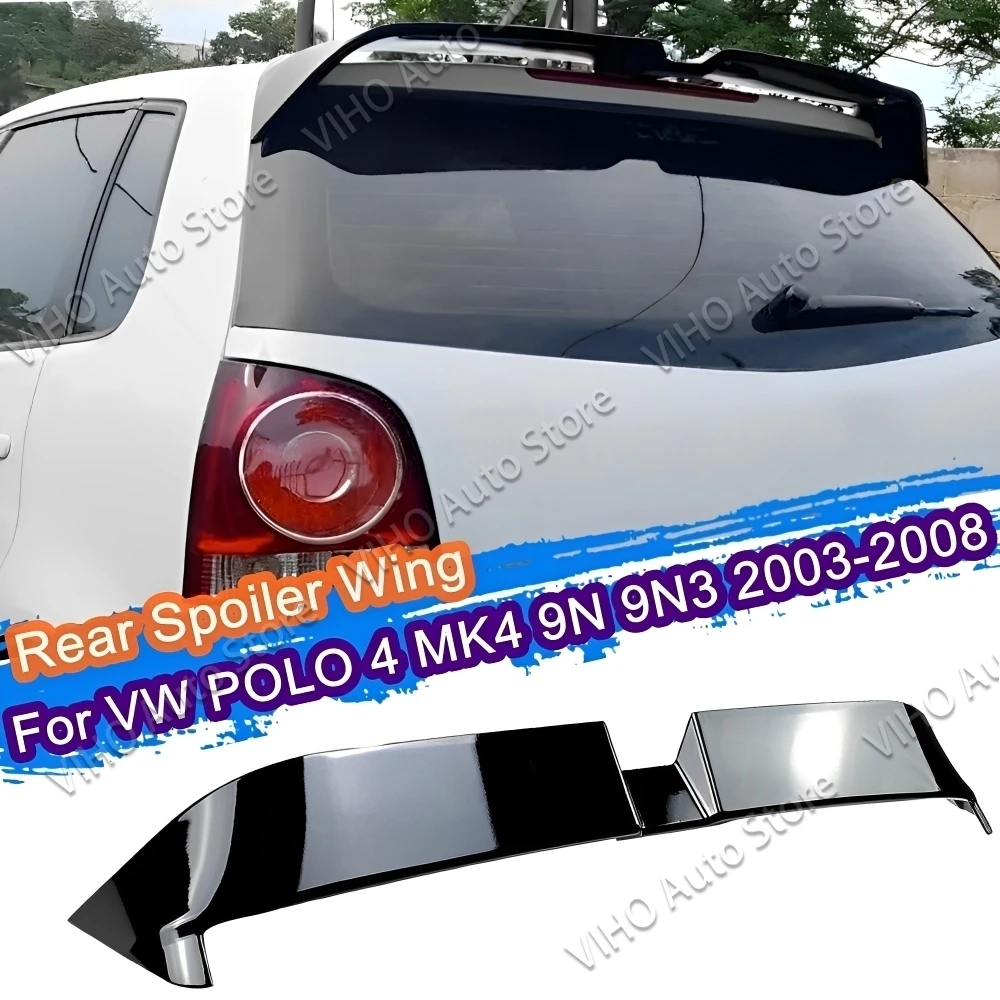 For Oettinger Style Roof Spoiler For VW POLO 4 MK4 9N 9N3 2003-2008 ABS ...