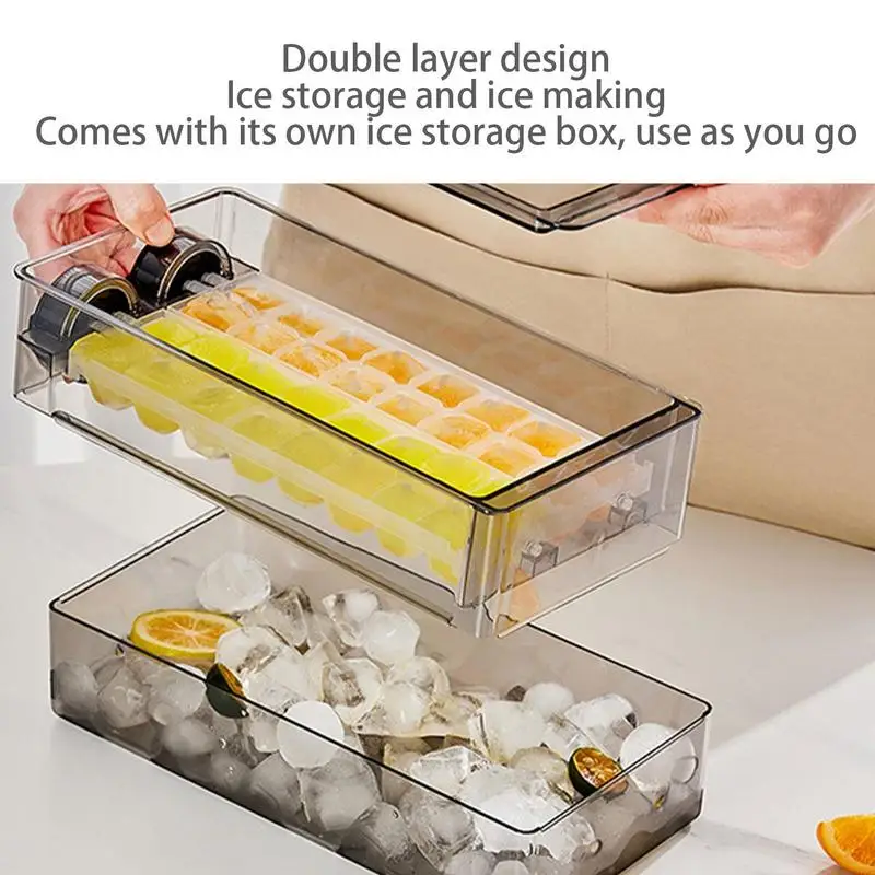 Ice-Cube-Tray-With-Lid-And-Bin-Rotating-Ice-Cube-Tray-With-Lid-Ice ...