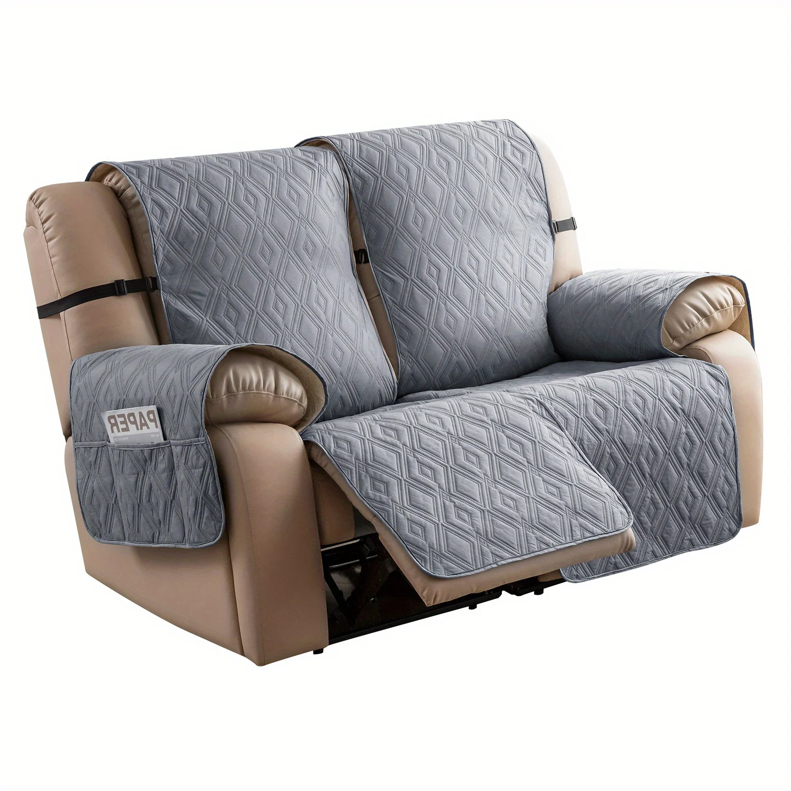1 Set Waterproof TPU Coated 2-person Lounge Chair Sofa Pad with Pocket ...
