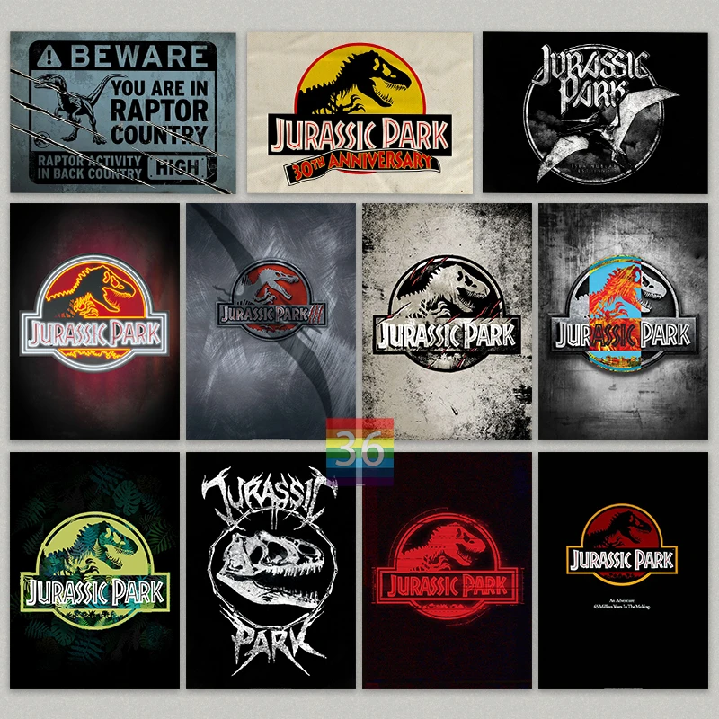 Jurassic-Dinosaur-Park-Poster-Canvas-Printing-Jurassic-Park-Wall-Decor ...