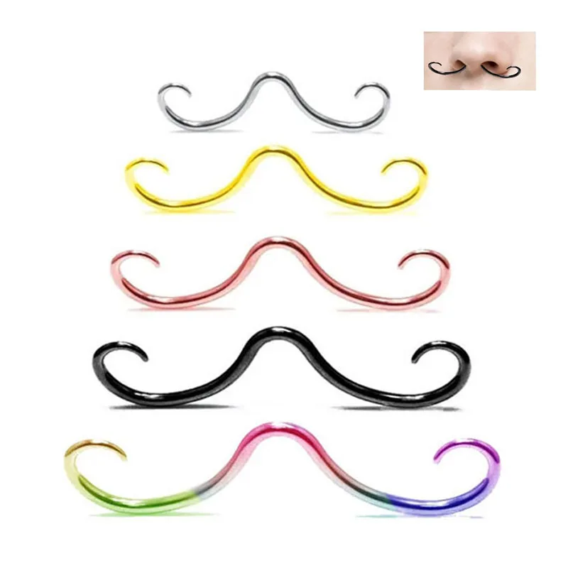 Mustache Septum Rings