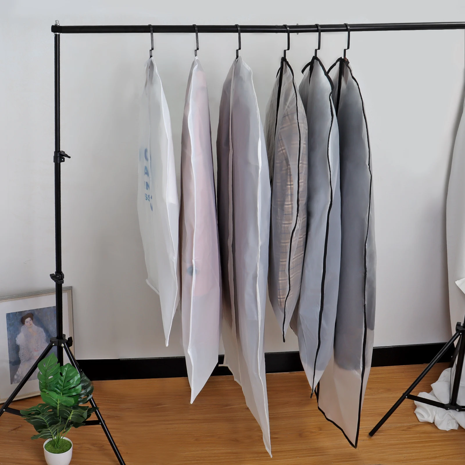Clothing Dust Proof Cover Clothes Hanging Garment Transparent Organizer ...