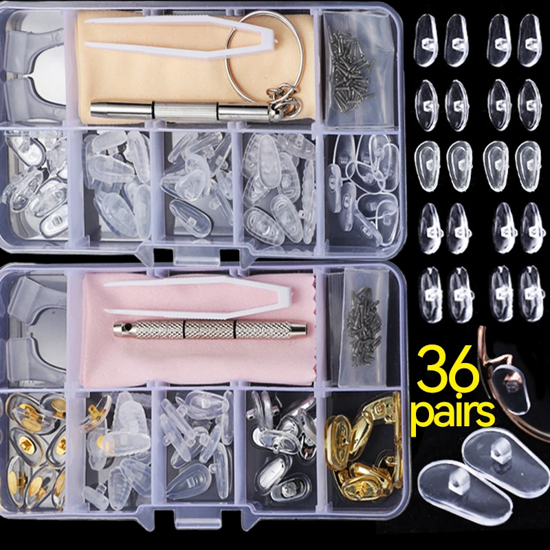 DIY-Glasses-Nose-Pad-Tools-Set-with-Screwdriver-Oval-Silicone-Air ...