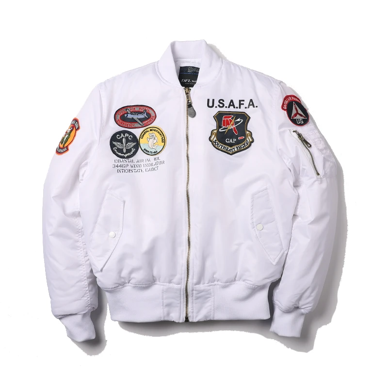 2024-USAFA-vintage-pilot-bomber-flight-jacket-us-air-force-top-gun-men ...