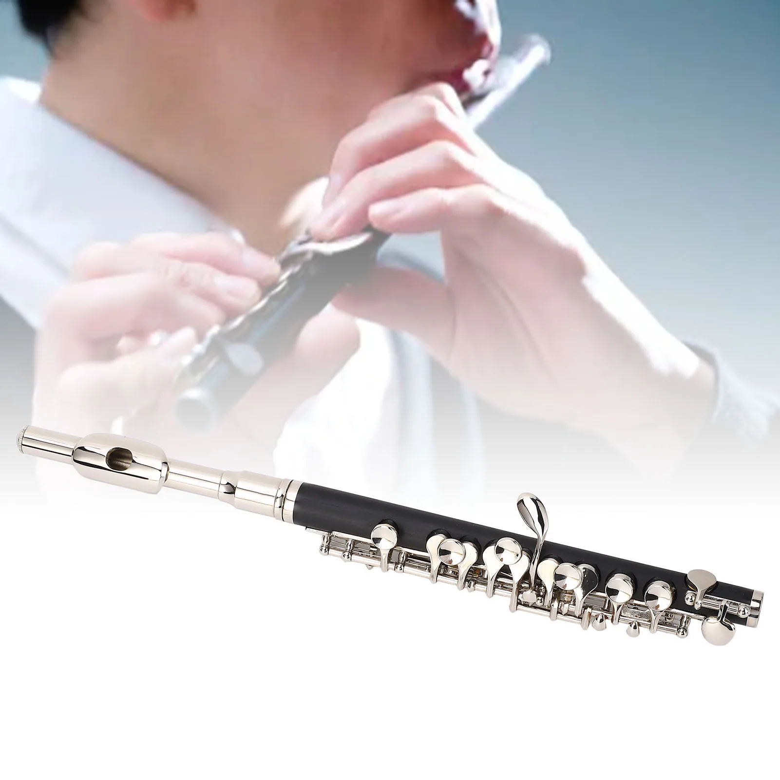 Piccolo Trombone Closed Hole 16 Key BE Flute, With Case, Tuning Rod And ...