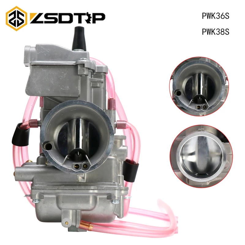 ZSDTRP Motorcycle Carburetor Keihin PWK38S PWK36S Short Body Quad Vent ...
