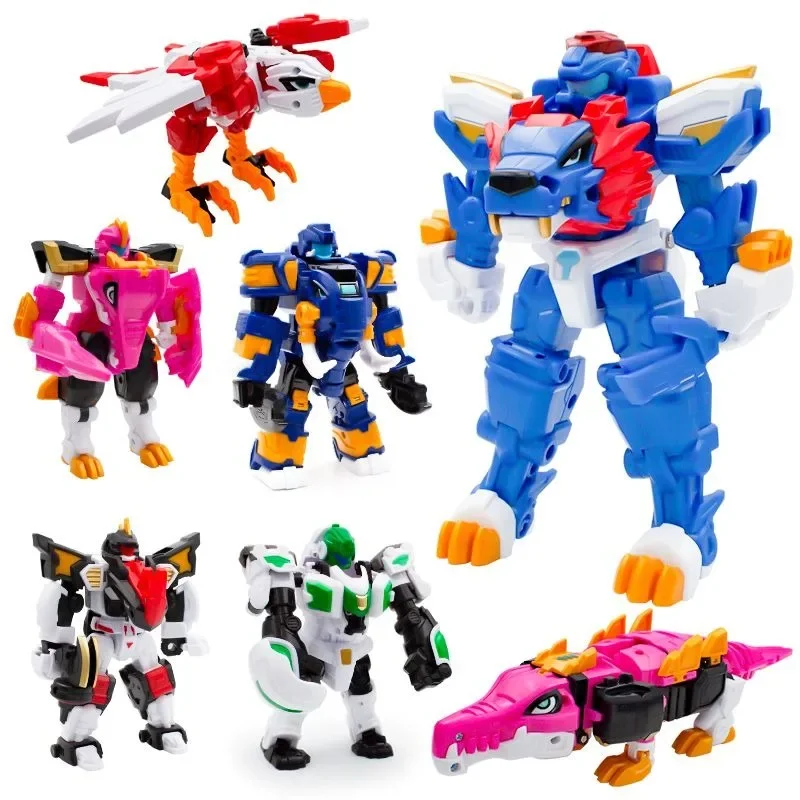 New-ABS-Mini-Force-Transformation-Robot-to-Lion-Elephant-Toys-Action ...