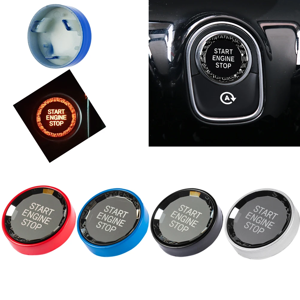 Crystal style Start Stop Engine Push Switch Buttons Cover For Mercedes ...