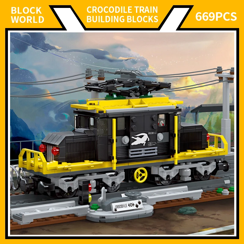 669PCS-City-Cargo-Electric-Train-Building-Blocks-Railway-station-with ...