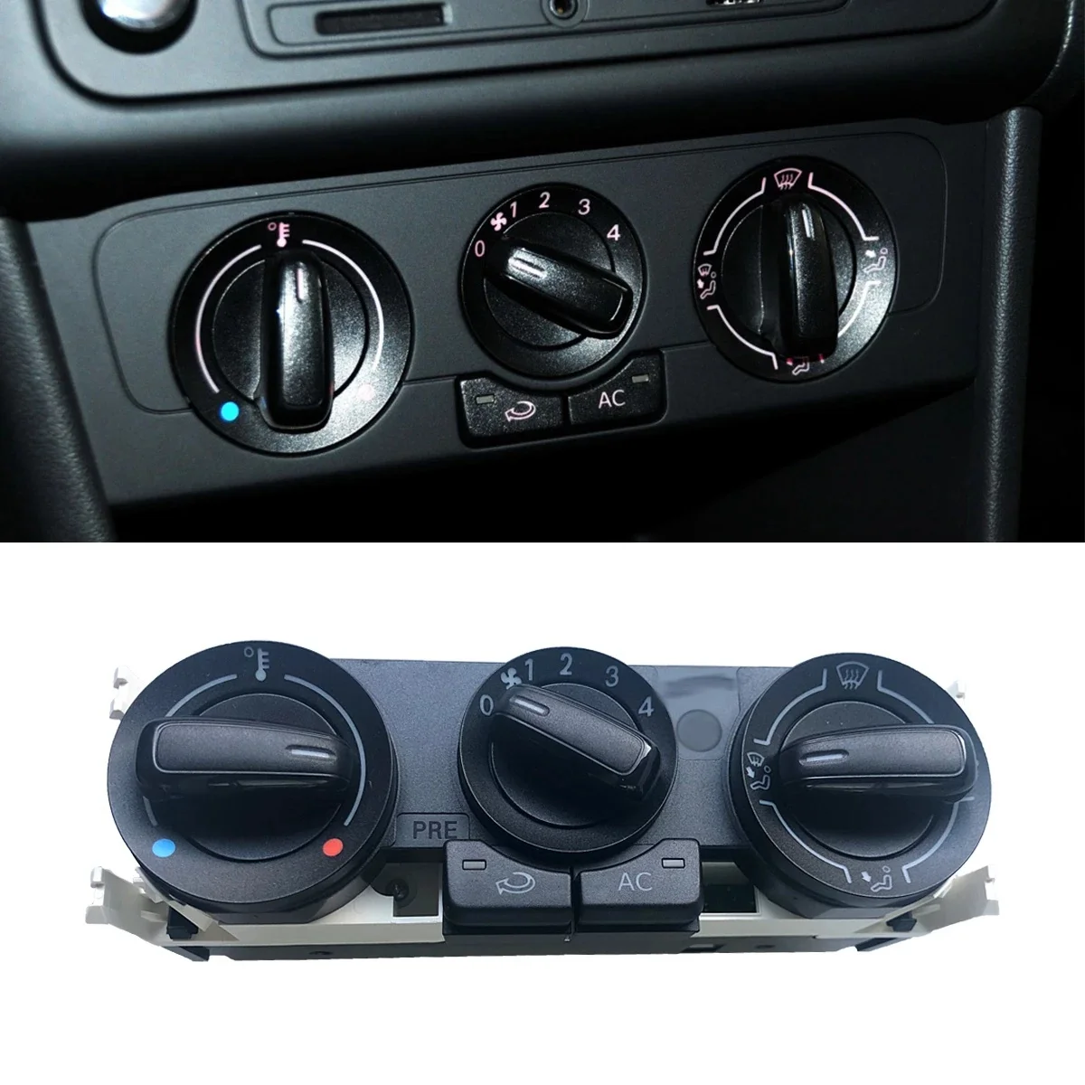 Car Manual Air Conditioning Heater Climate Control Panel Knob Switch ...