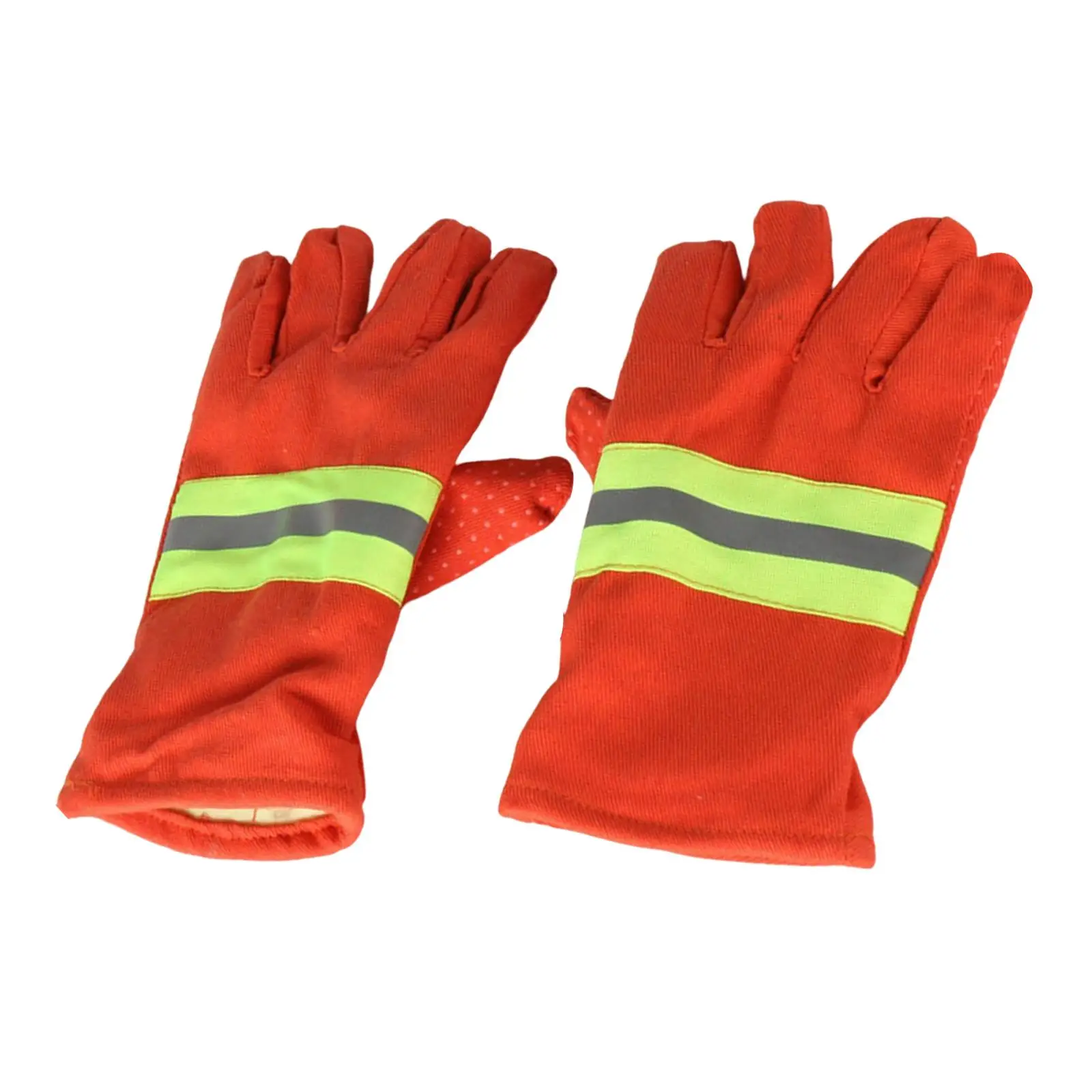 2x-Orange-Firefighting-Gloves-Glove-Anti-Static-Waterproof-Fire-Proof ...