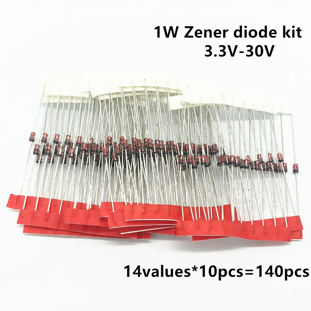 14values-10pcs-140pcs-1W-Zener-diode-kit-DO-41-3-3V-30V-components-DIY ...