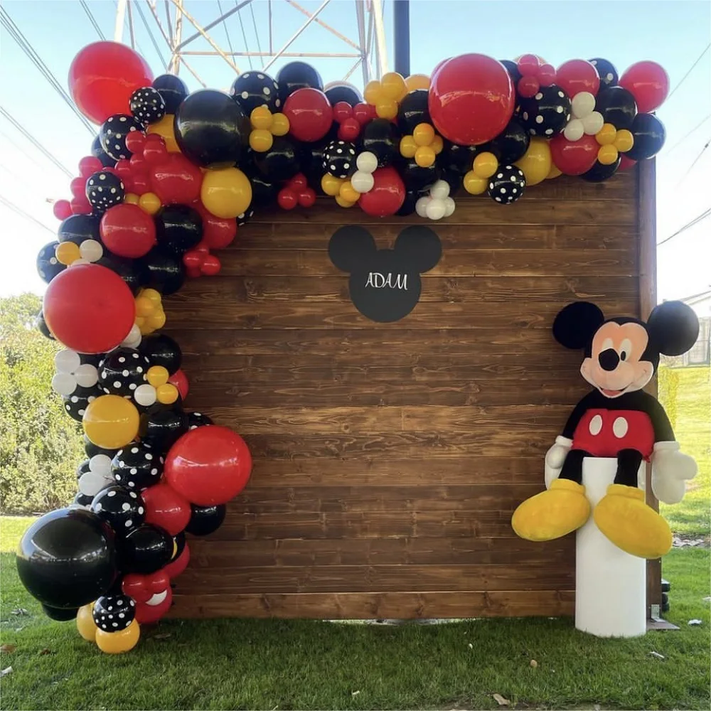 Disney-Mickey-Mouse-Themed-Balloons-Garland-Arch-Kit-Boys-Girls-Cartoon ...