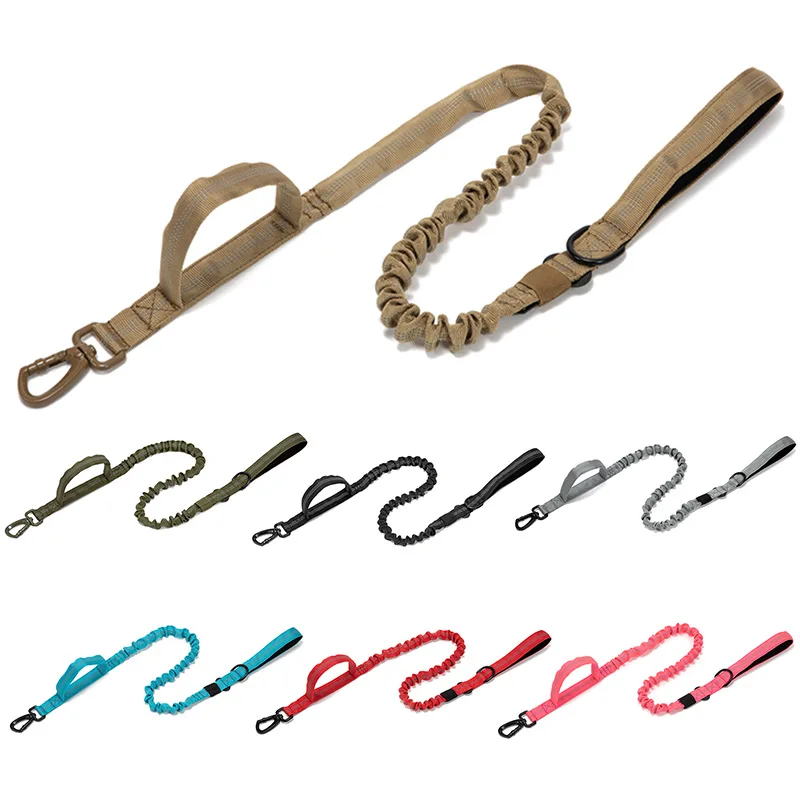 Military-Tactical-Dog-Leash-Elastic-Dog-Leads-Durable-Nylon-Leash-For ...