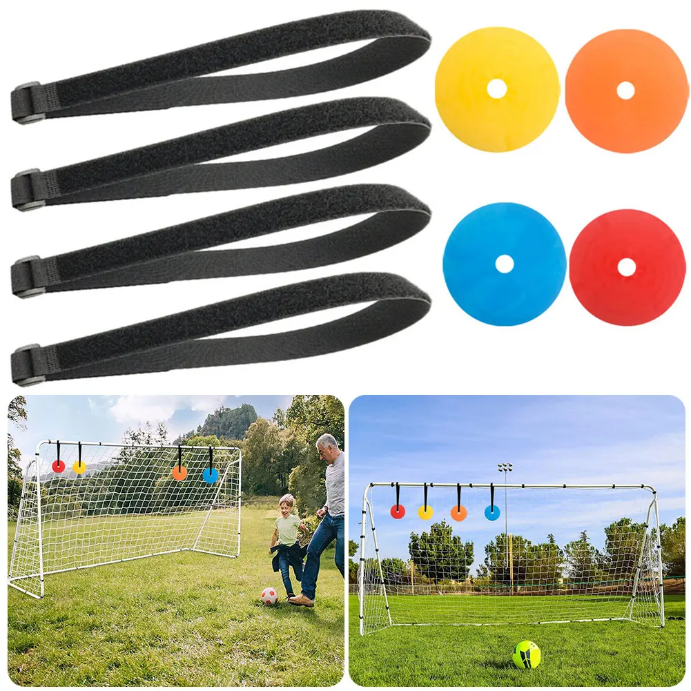 1-Set-Shooting-Goal-Target-Discs-with-Adjustable-Rope-Football-Training ...
