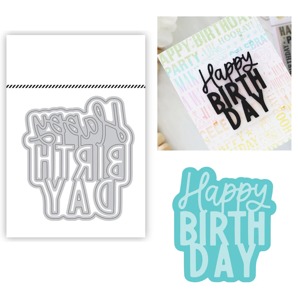 2024-New-Happy-Birthday-Shadow-Words-Metal-Cutting-Dies-and ...
