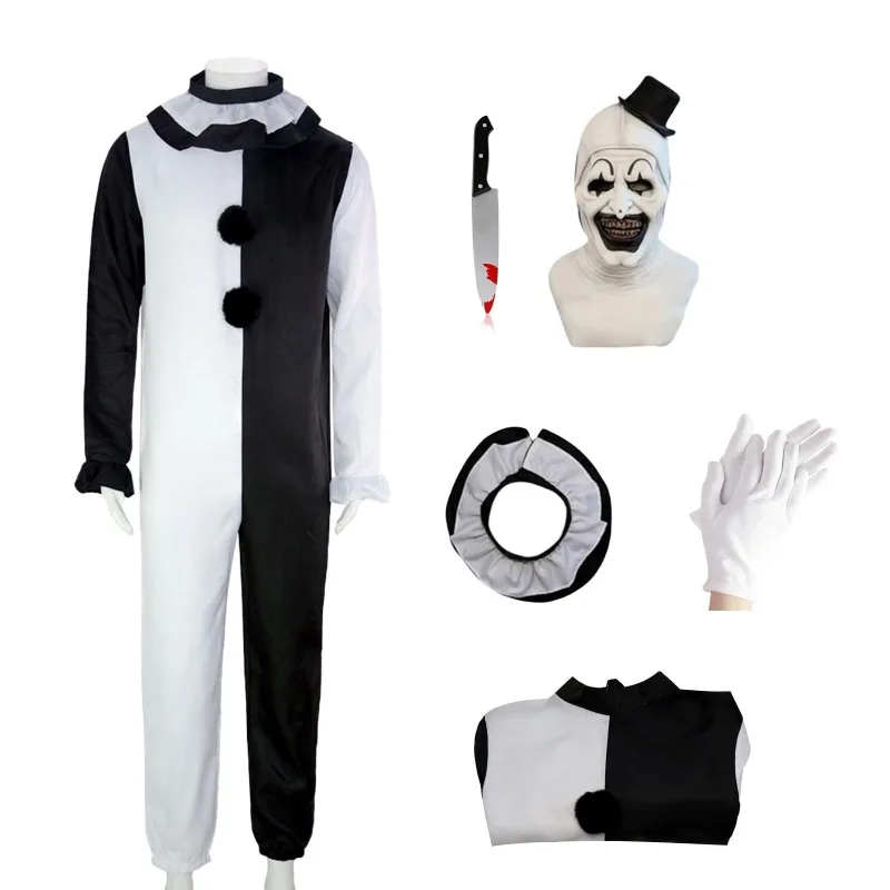 Terrifier-Art-Clown-Joker-Cosplay-Costume-Kids-Jumpsuit-Mask-Role-Play ...