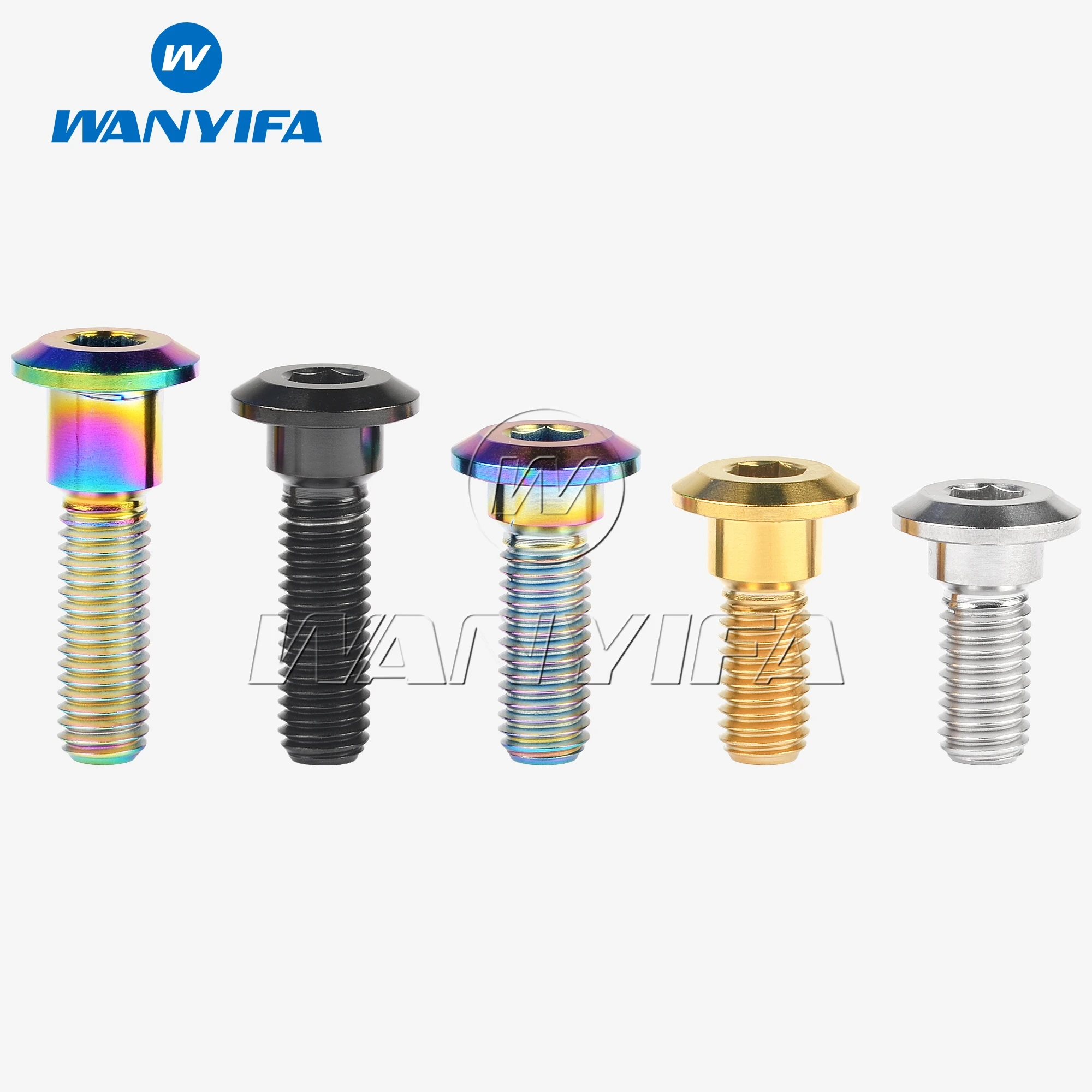 Wanyifa Titanium Ti M8x20 22 25 30 33mm Bolt Screws Hex Socket Head for ...