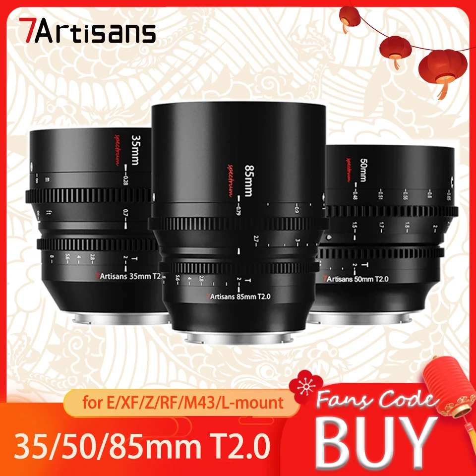 7artisans-35mm-50mm-85mm-T2-0-Full-Frame-Ultra-long-Focus-Cine-Lens-for ...
