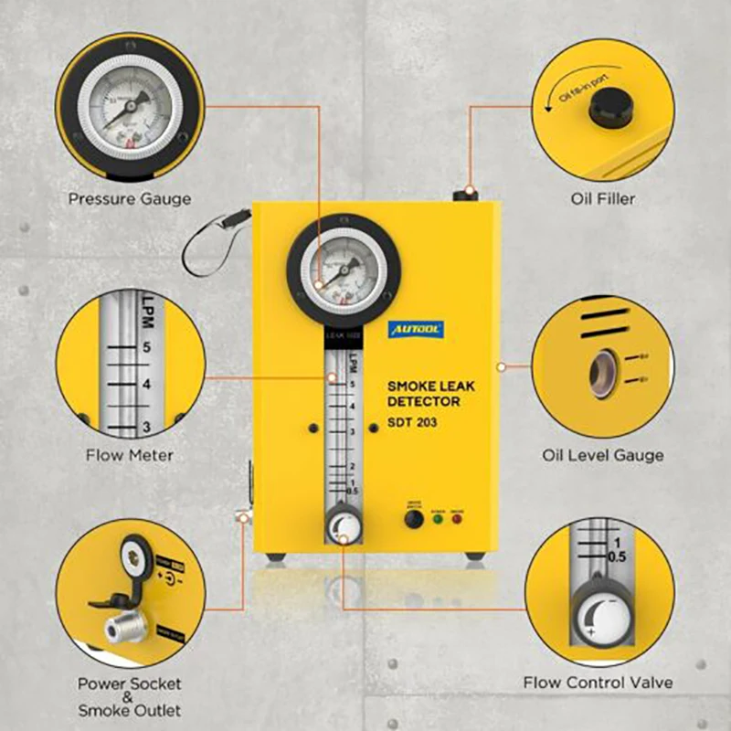 AUTOOL Original SDT203 Pipe EVAP Vacuum Leakage Diagnostic Analyzer To ...