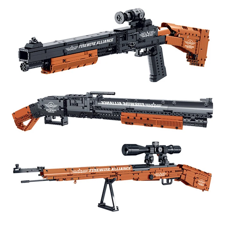 Mork-Assemble-Assault-Rifle-M4-Machine-Gun-98K-Sniper-Rifle-Building ...