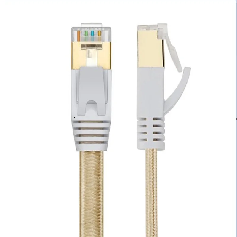 Pure copper core wire cat7 flat cable lan cable CAT7 cable RJ45 Patch ...
