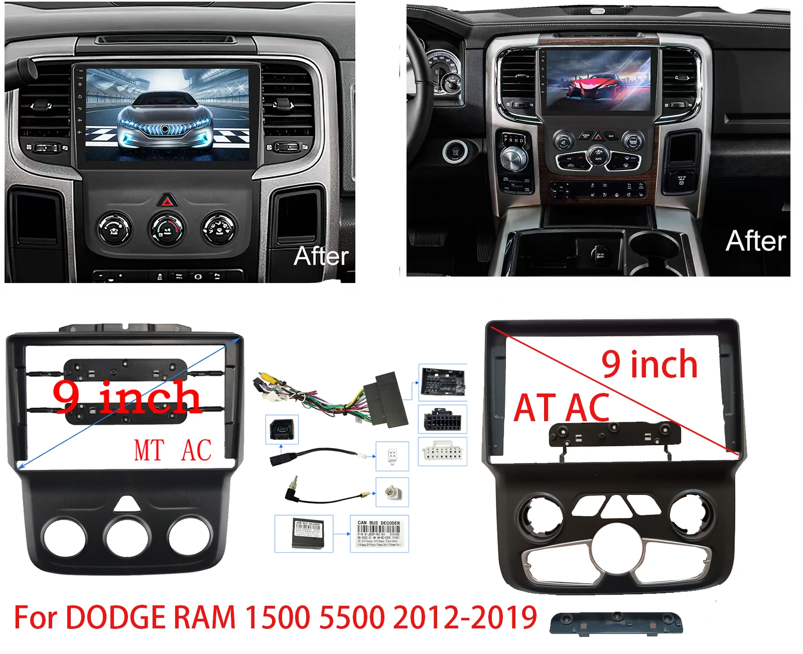 9 Inch For DODGE RAM 1500 5500 2012-2019 Car Radio Stereo GPS MP5 ...