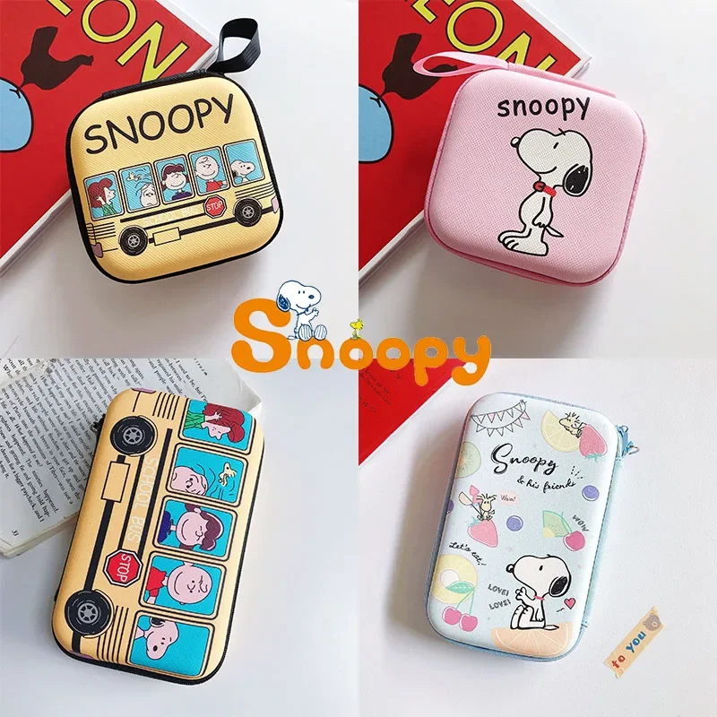 Snoopy-USB-Small-Headphone-USB-Storage-Bag-Hard-Case-Waterproof-Case ...