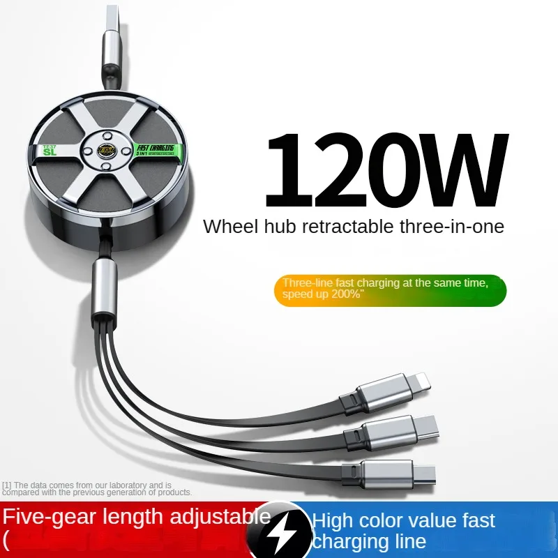 120W-Fast-charging-line-digital-multi-function-6A-3-in-1charging-power ...