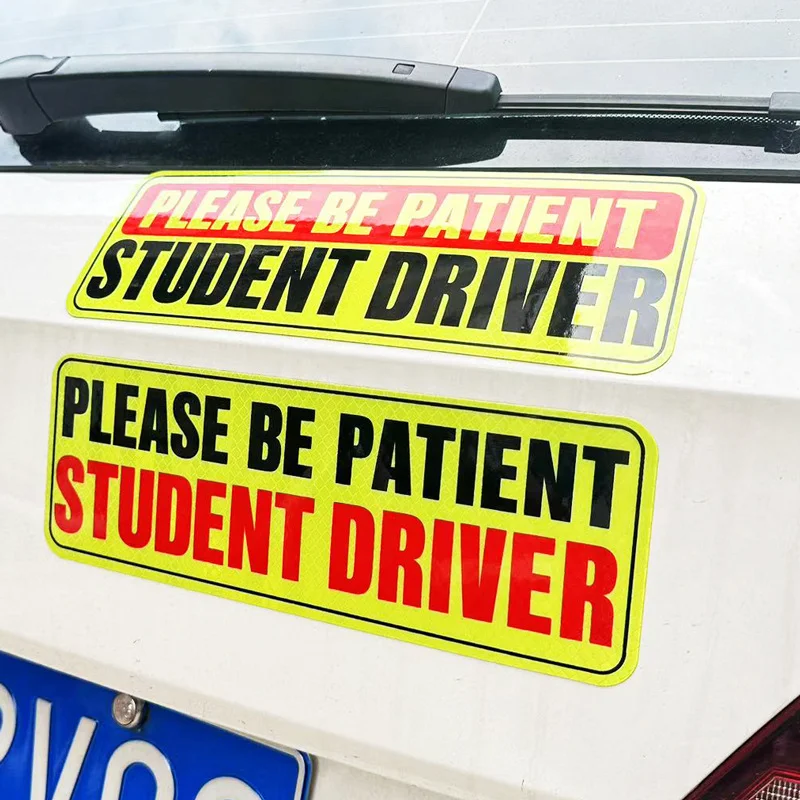 Magnetic-Student-Driver-Internship-Reflective-Stickers-Car-Novice ...
