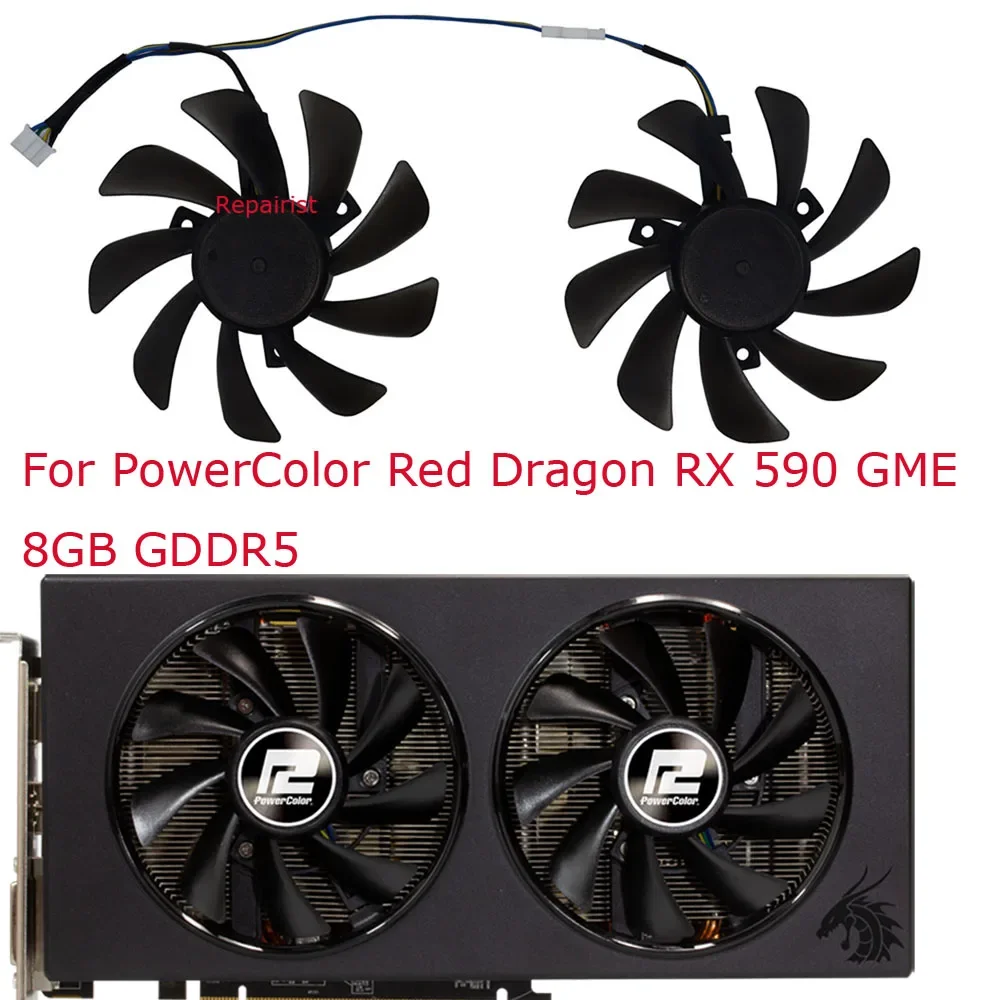2Pcs/Set,Graphics Card Fan,CF9015H12S,For PowerColor Red Dragon Radeon ...