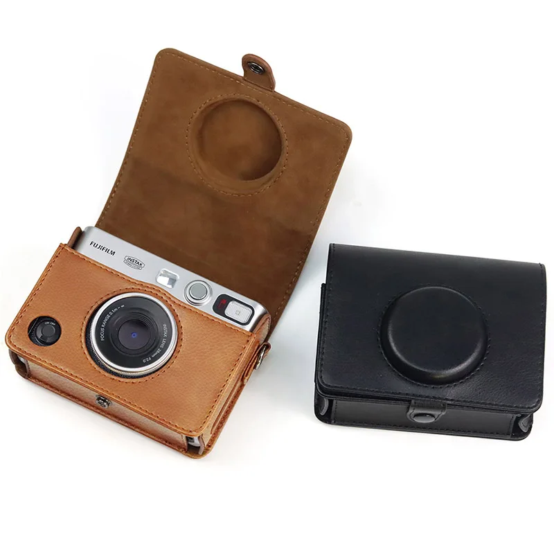 Retro Camera Bag For Polaroid Mini Evo With Shoulder Strap Pu Leather ...