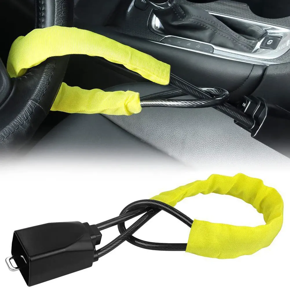 Universal-Car-Auto-Lock-Anti-Theft-Security-Lock-Steel-Cable-Steering ...
