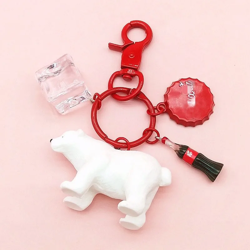 Polar Bears Keychain | Animal Car Key Chain | Pendant Cola Bottle ...