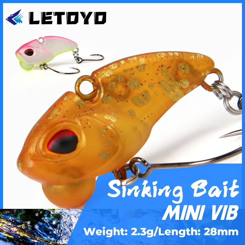 LETOYO Mini Vib Ratlin For Fishing 28mm2.3g Sinking Lure Hard Bait Full ...