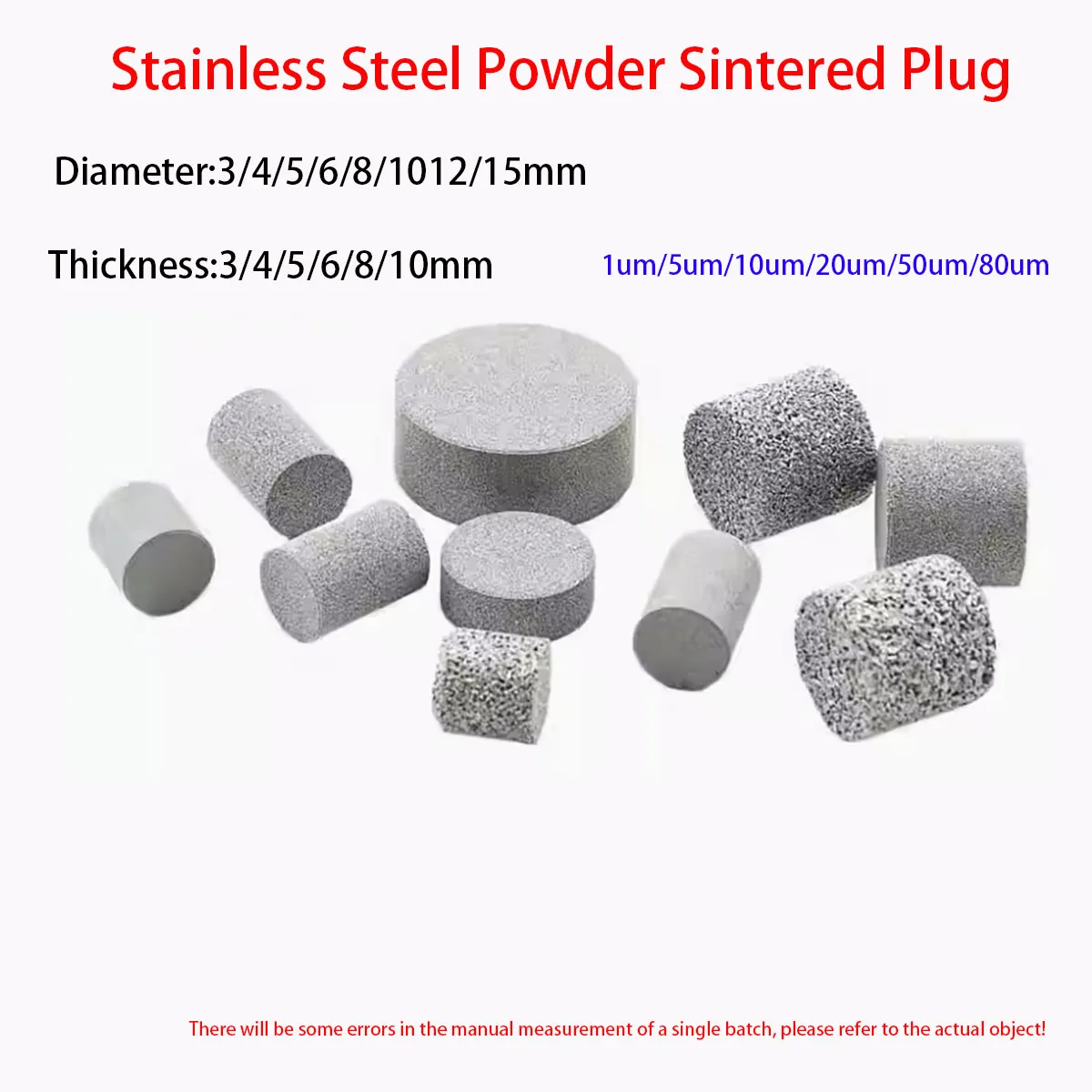 1um5um10um20um50um80um Stainless Steel Powder Sintered Filter Washer ...