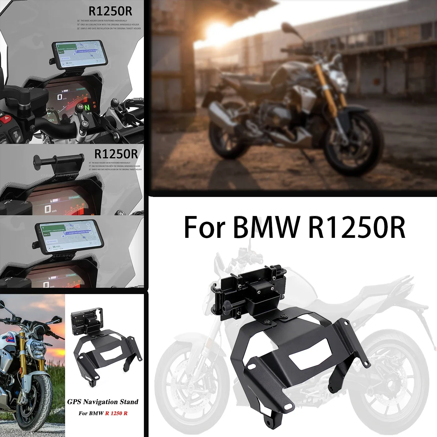New-Motorcycle-mobile-phone-Navigation-bracket-For-BMW-R1250R-phone ...