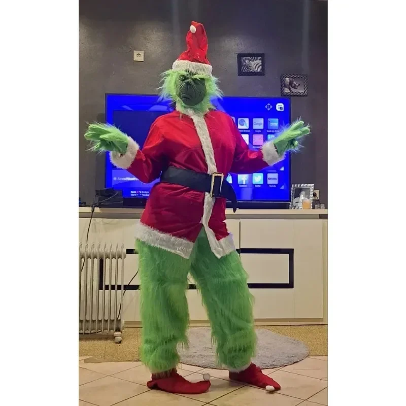 1Set-Hot-Christmas-Cosplay-Costumes-COS-Grinch-Green-Hair-Monster ...