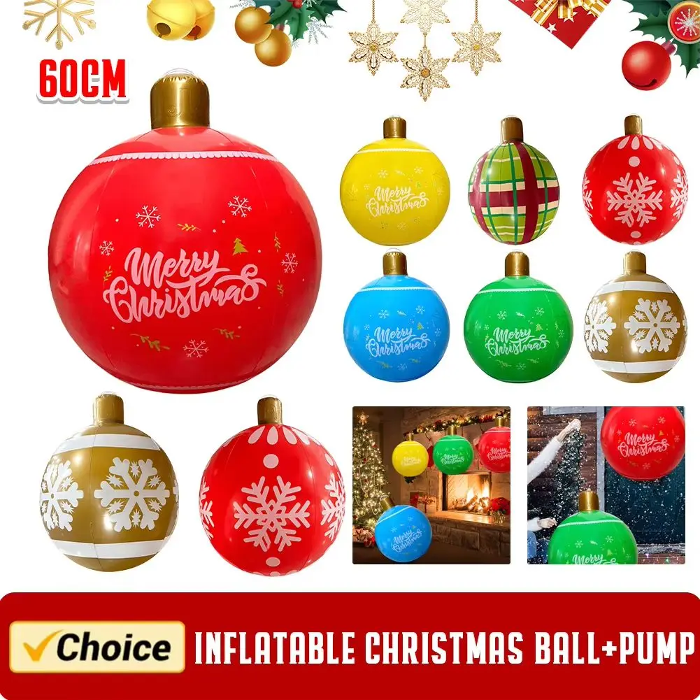 60cm-40cm-PVC-Inflatable-Christmas-Decor-Ball-Ornament-Large-Outdoor-Decorated-Ball-New-Years ...