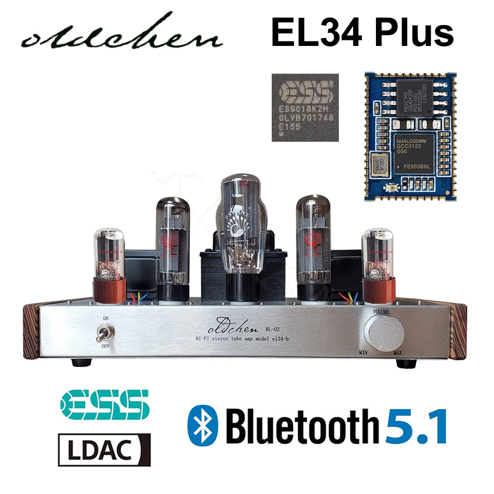 Oldchen-EL34-Plus-Tube-Amplifier-QCC5125-LDAC-ESS9018K2M-Pure-Class-A ...