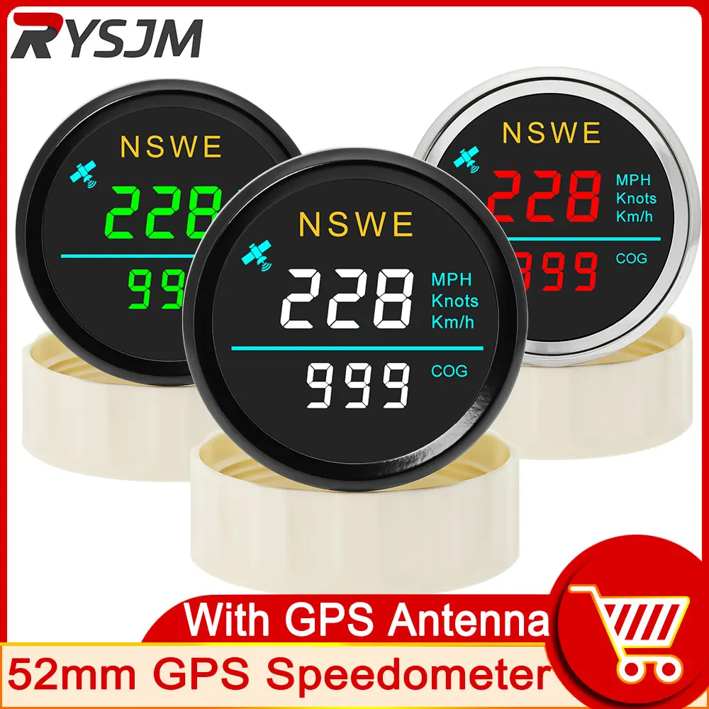 52mm-Digital-GPS-Speedometer-MPH-Knot-Km-h-COG-for-Marine-Boat ...