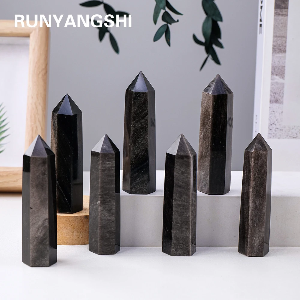 1PC-Natural-Stones-Golden-Obsidian-Crystal-Point-Home-Decoration ...