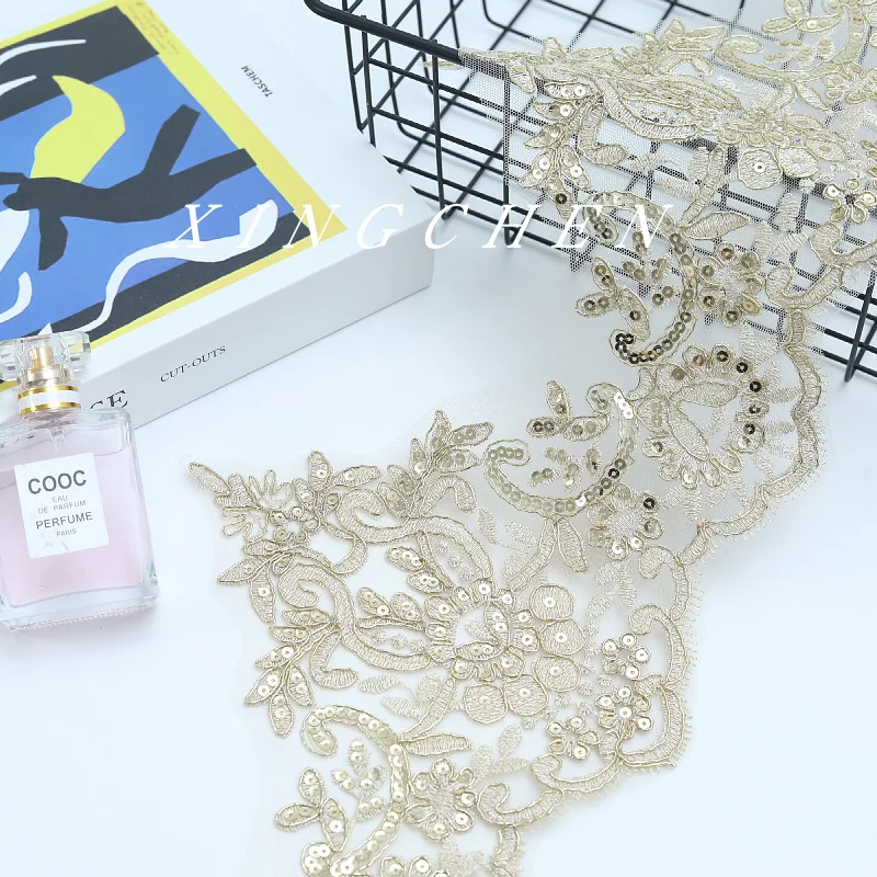 1-Yard-20cm-wideGold-Thread-Cording-Lace-Embroidery-Lace-Dress-Home ...