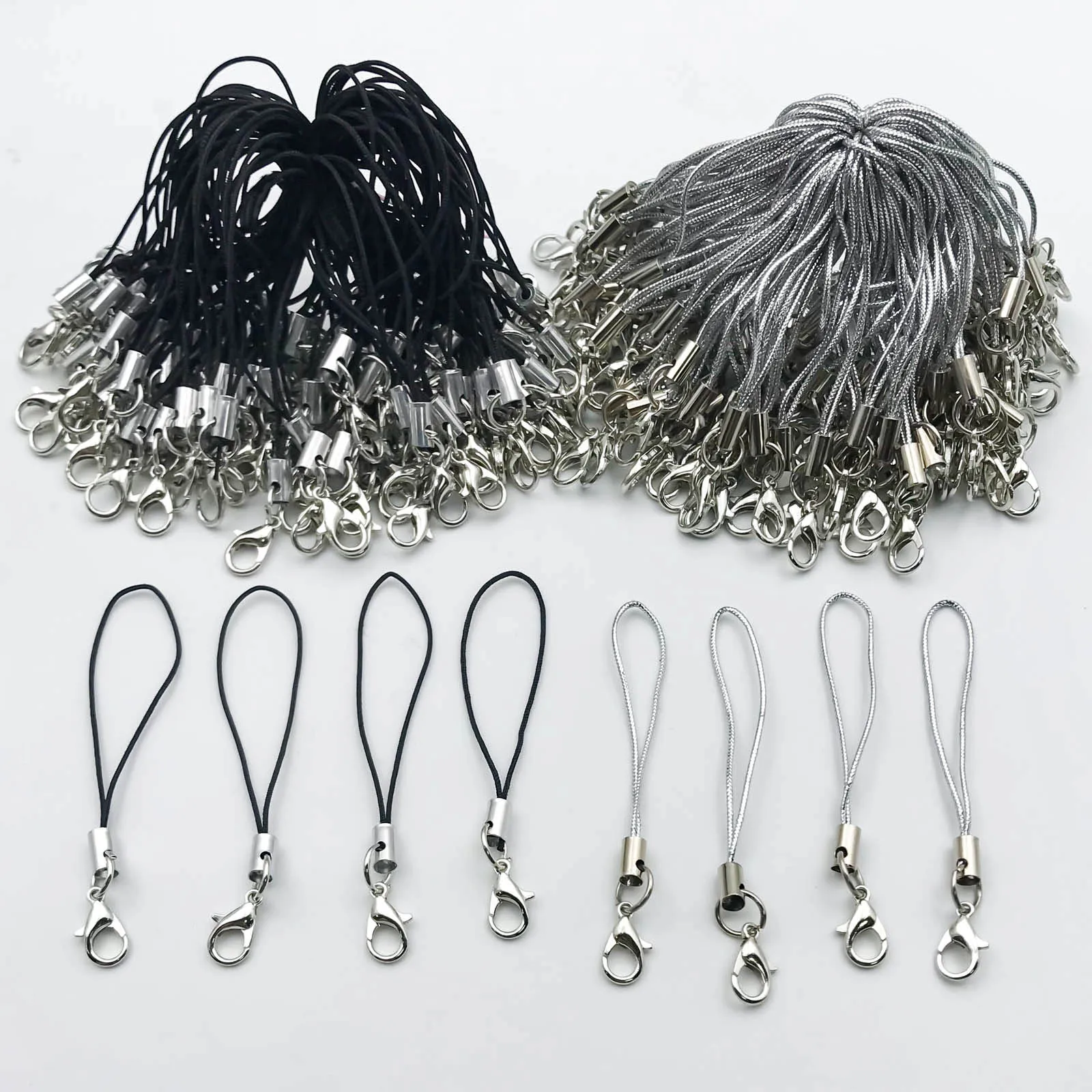 20-50Pcs-Lobster-Clasp-Lanyard-Strap-Cord-Mobile-Straps-Charm-Nylon-Key ...