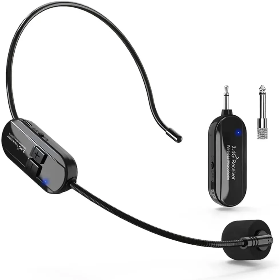 Professional-Head-mounted-Wireless-Headset-Microphone-Transmitter ...