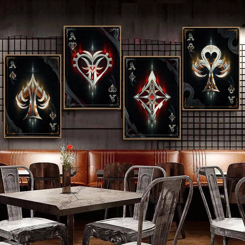 P-ker-dorado-Vintage-Ace-Sword-Playing-Cards-Art-Poster-Canvas-Painting ...