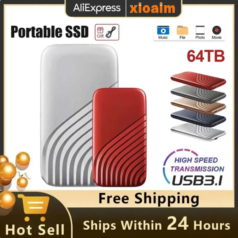 For-Xiaomi-New-SSD-Flash-Hard-Drive-External-Type-C-High-Speed-USB3-1 ...