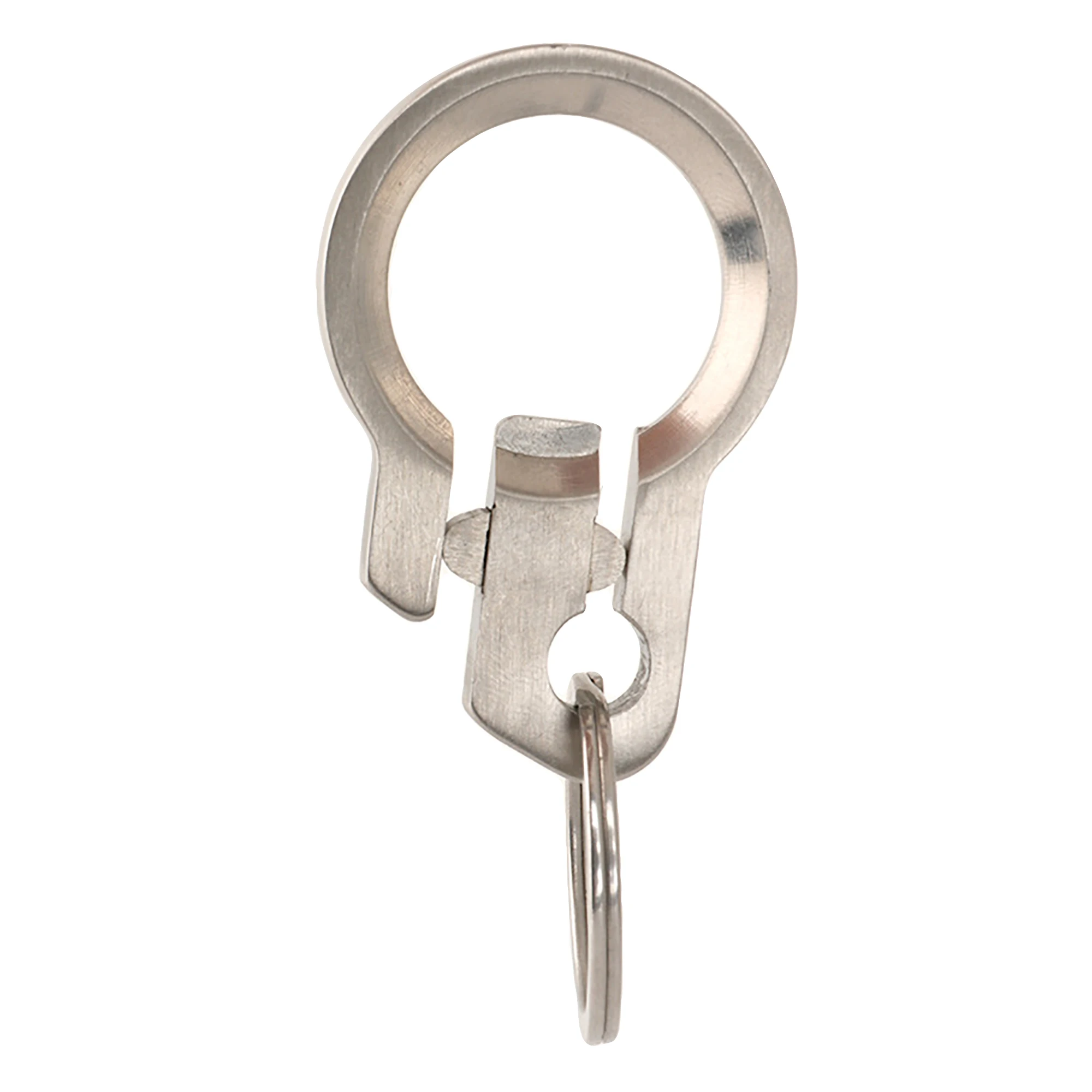 Super fine brushed stainless steel round keychain bottle opener Round ...