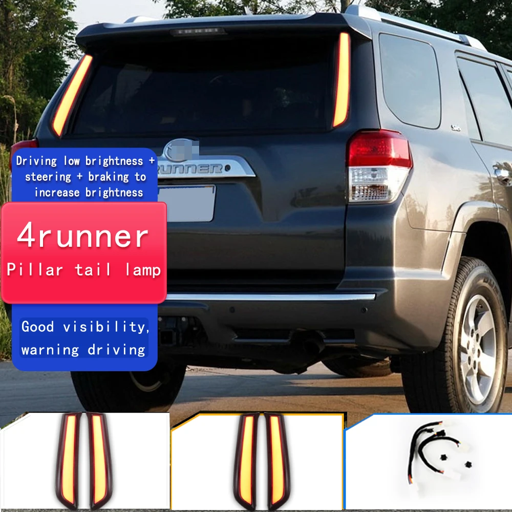 2Pcs LED Bumper Light Rear Fog Lamp Brake Light Dynamic Turn Signal ...