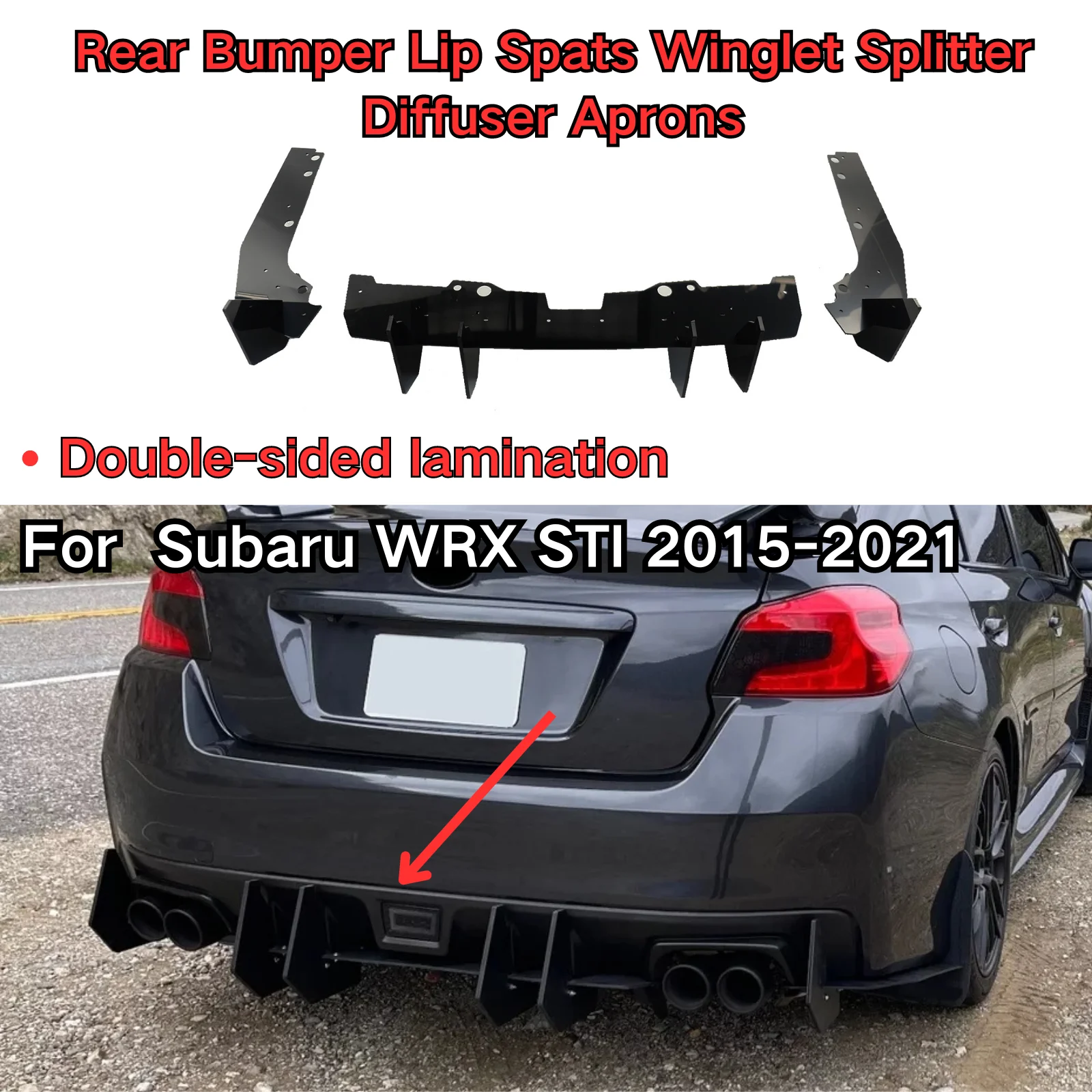 Rear-Splitter-Bumper-Diffuser-For-Subaru-WRX-STI-2015-2021-G4-Style ...